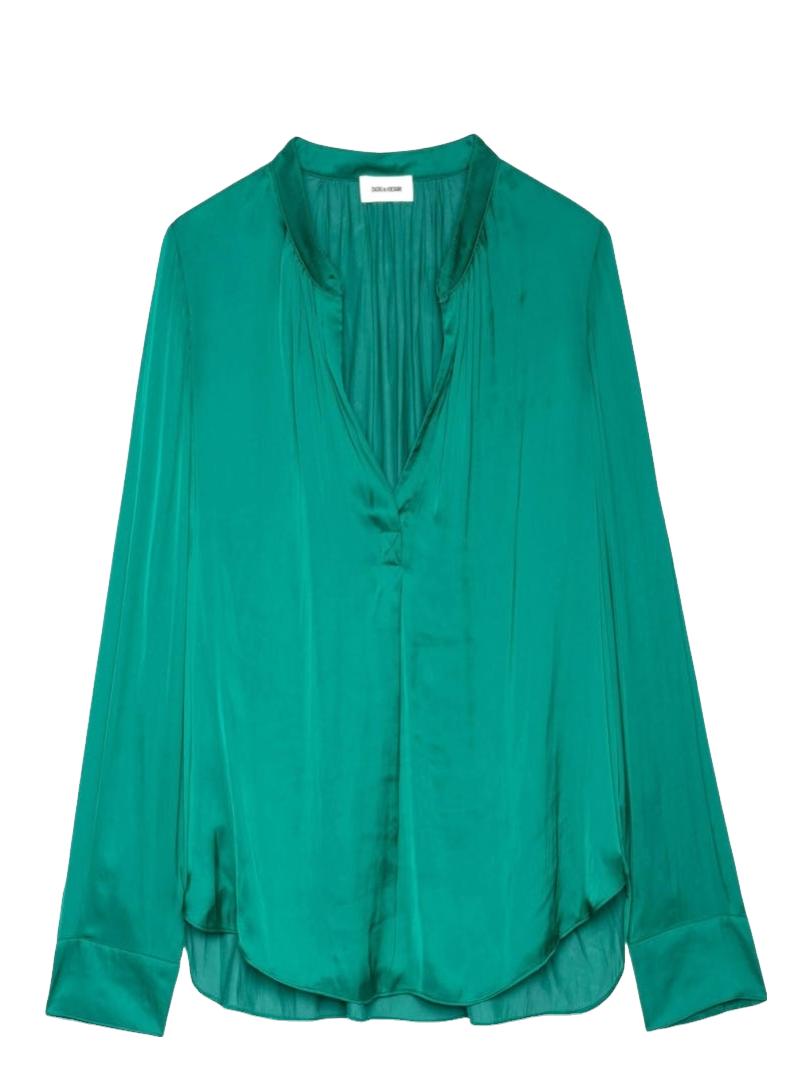ZADIG&VOLTAIRE Zadig & Voltaire Tink Satin V-Neck Top